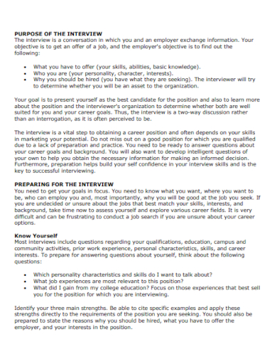 Job Interview Summary Examples Format Pdf Examples