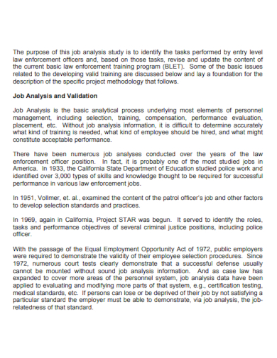 Job Analysis Report - 10+ Examples, Format, Pdf | Examples