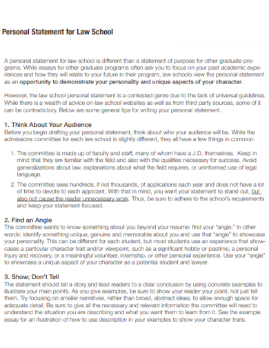 10+ Law School Personal Statement Examples [ Harvard, Undergraduate ...