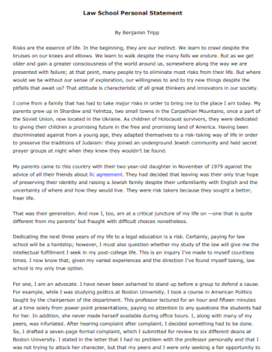 10+ Law School Personal Statement Examples [ Harvard, Undergraduate ...