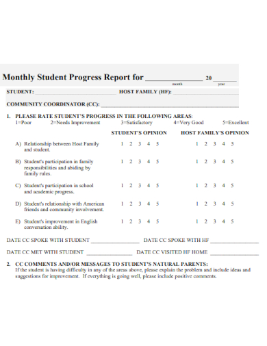 Progress Report for Students - 10+ Examples, Format, Pdf | Examples