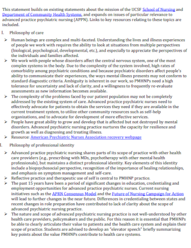 10+ Nurse Practitioner Statement Examples [ Family, Mission, Philosophy ...