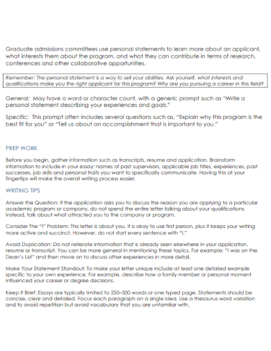 Medical School Personal Statement - 9+ Examples, Format, Pdf | Examples