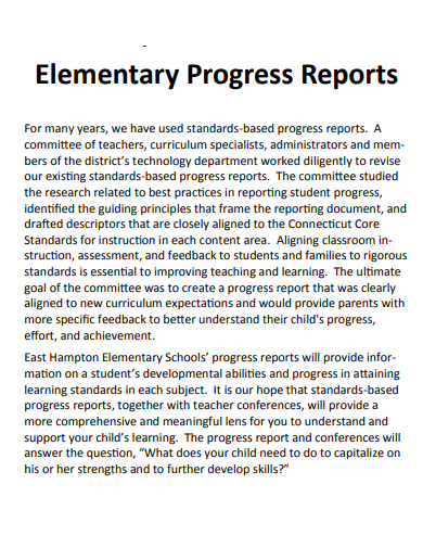 Progress Report for Students - 10+ Examples, Format, Pdf | Examples