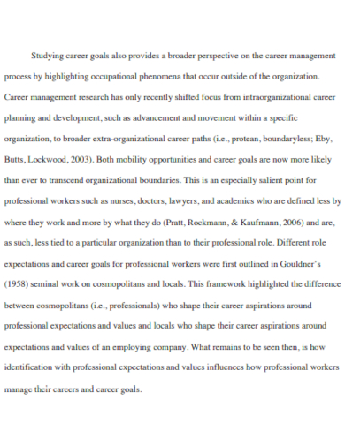 Career Goal Statement - 7+ Examples, Format, Pdf, Tips