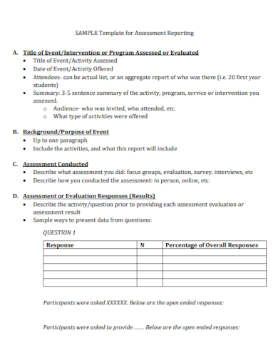 Student Assessment Report - 10+ Examples, Format, Pdf | Examples