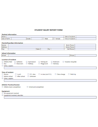 Student Report Form - 8+ Examples, Format, Pdf | Examples