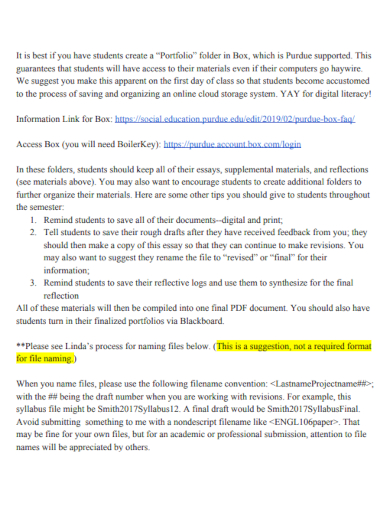 Portfolio Essay - 10+ Examples, Format, Pdf | Examples