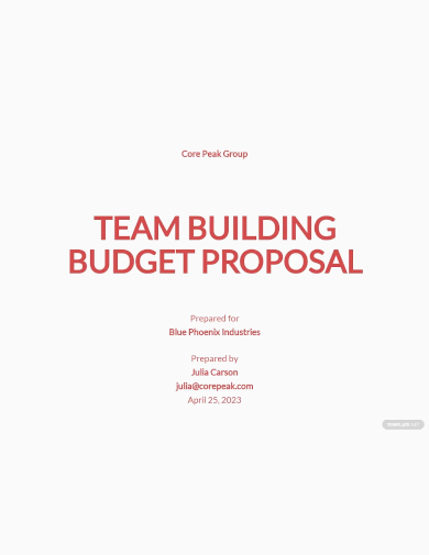 Team Building Proposal - 6+ Examples, How to Make, PDF
