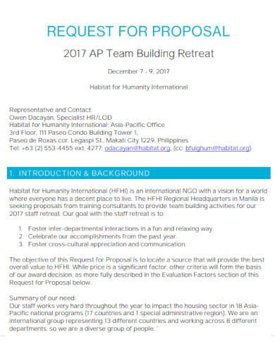 Team Building Proposal - 6+ Examples, How to Make, PDF