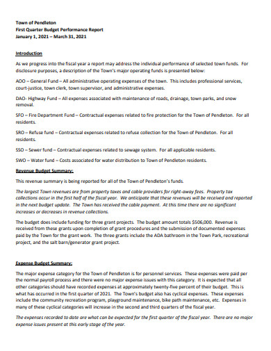 10+ Budget Performance Report Examples [ Flexible, Cost, Fixed ] | Examples