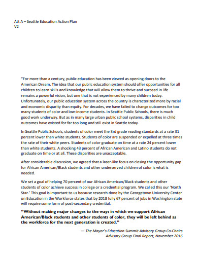 10+ Education Action Plan Examples [ Digital, Physical, Equity ] | Examples