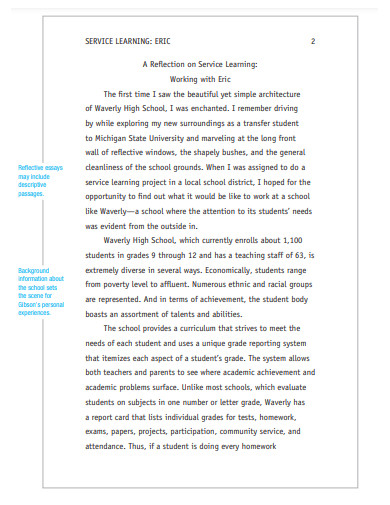 High School Reflective Essay - 3+ Examples, Format, Pdf | Examples