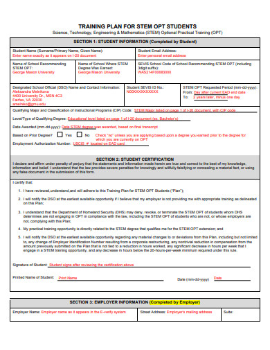 Student Training Plan - 10+ Examples, Format, Pdf | Examples