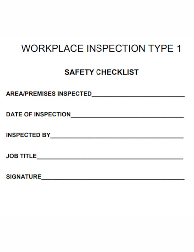 Workplace Safety Checklist - 10+ Examples, Format, Pdf | Examples