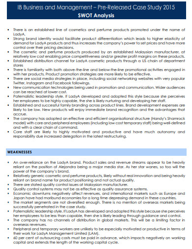 Business Management SWOT Analysis - 3+ Examples, Format, Pdf | Examples