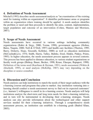 Learning Needs Assessment - 10+ Examples, Format, Pdf | Examples