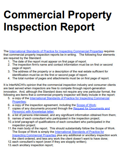 10+ Commercial Inspection Report Examples [ Property, Building, Vehicle ...