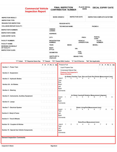 10+ Commercial Inspection Report Examples [ Property, Building, Vehicle ...