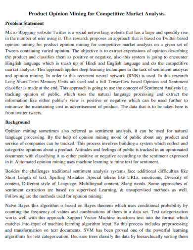 Competitive Market Analysis - 10+ Examples, Format, Pdf | Examples