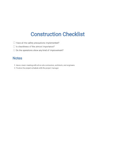 Construction Inspection Checklist - 10+ Examples, Format, Pdf | Examples