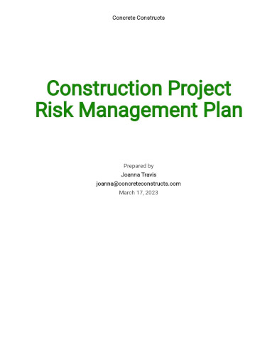 10+ Project Risk Management Plan Examples [ Construction, Research ...