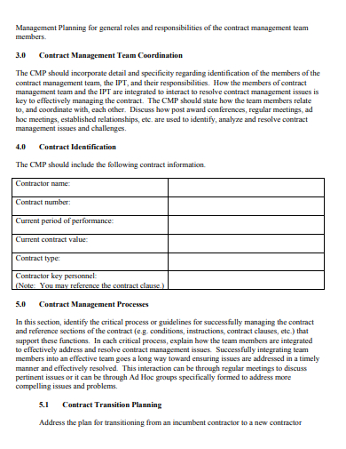 Contract Management Plan - 10+ Examples, Format, Pdf | Examples