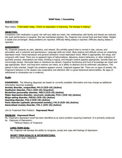 3 Counseling SOAP Note Examples In PDF Examples