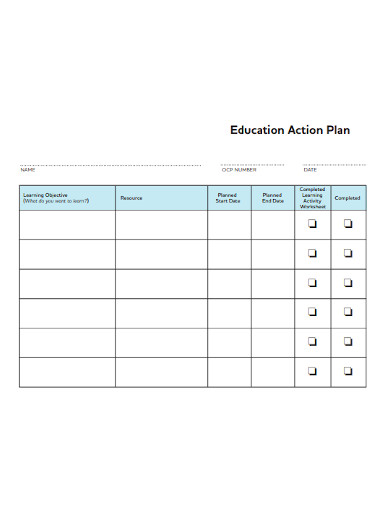 10+ Education Action Plan Examples [ Digital, Physical, Equity ] | Examples