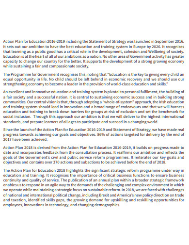 10+ Education Action Plan Examples [ Digital, Physical, Equity ] | Examples