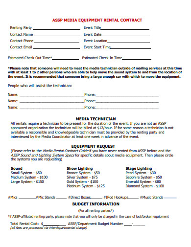 Equipment Rental Contract Examples - 9+ [ Construction, Heavy, Payment ...