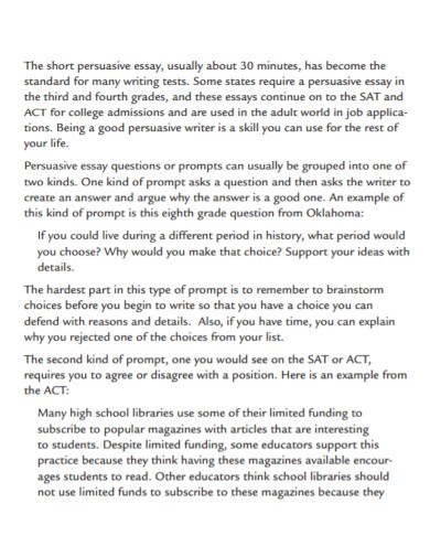 Short Persuasive Essay 6 Examples Format Pdf Examples