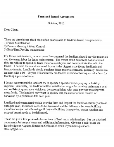 Farm Land Rental Agreement - 4+ Examples, Format, Pdf | Examples