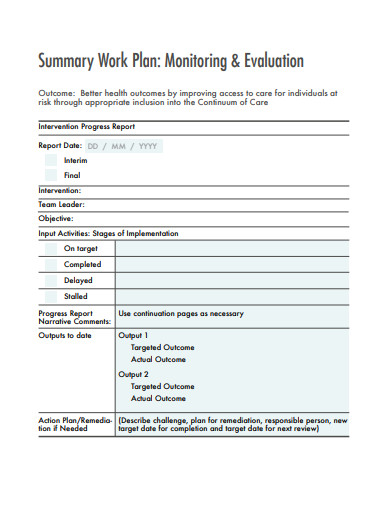 10+ Summary Work Plan Examples [ Project, Annual, Stages ] | Examples
