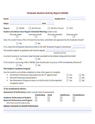 Student Activity Report - 10+ Examples, Format, Pdf | Examples