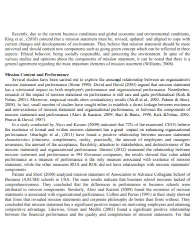 Performance Impact Statement - 10+ Examples, Format, Pdf | Examples