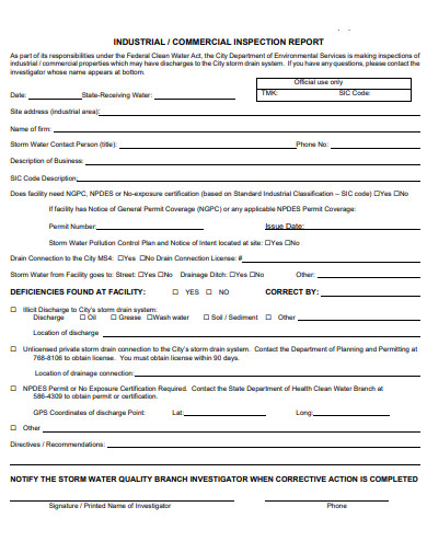 10+ Commercial Inspection Report Examples [ Property, Building, Vehicle ...