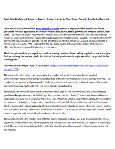 Industry and Market Analysis - 10+ Examples, Format, Pdf | Examples