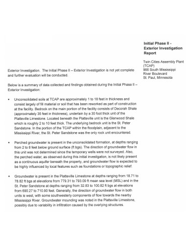 Initial Investigation Report - 8+ Examples, Format, Pdf | Examples