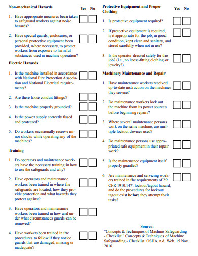 6+ Machine Maintenance Checklist Examples [ Sewing, Daily, Milling ...