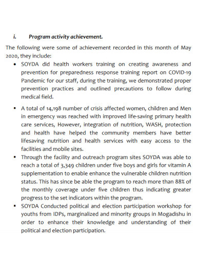 Monthly Narrative Report - 9+ Examples, Format, Pdf | Examples