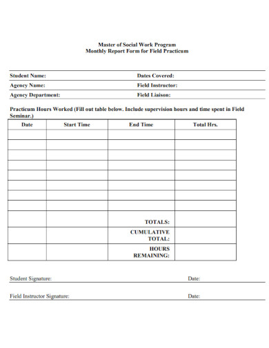 Monthly Work Report - 10+ Examples, Format, Pdf | Examples