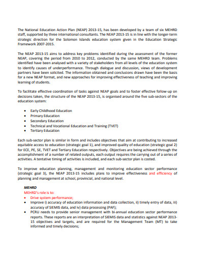 10+ Education Action Plan Examples [ Digital, Physical, Equity ] | Examples