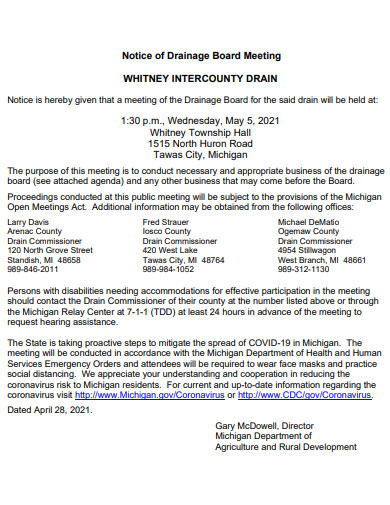 Notice of Board Meeting - 10+ Examples, Format, How to Compose, Pdf