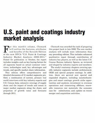 Industry and Market Analysis - 10+ Examples, Format, Pdf | Examples