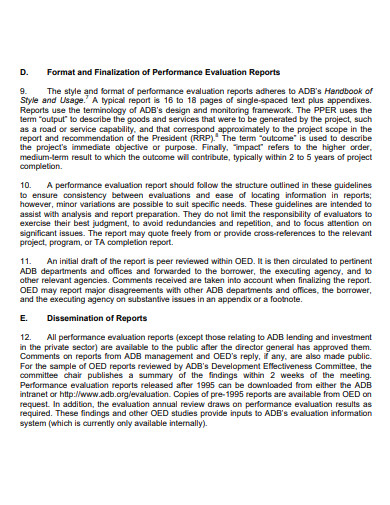 Performance Evaluation Report - 10+ Examples, Format, Pdf | Examples
