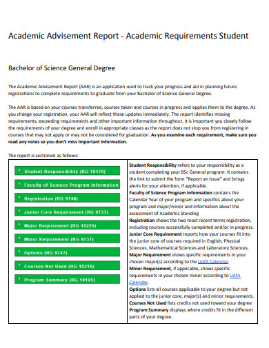 Academic Advisement Report - 8+ Examples, Format, How to Write, PDF