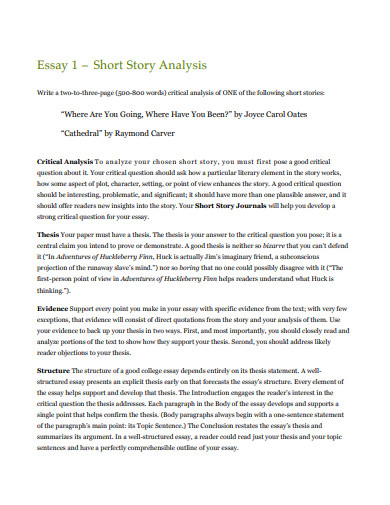 Short Story Essay Help 6 Short Narrative Essay Examples In PDF