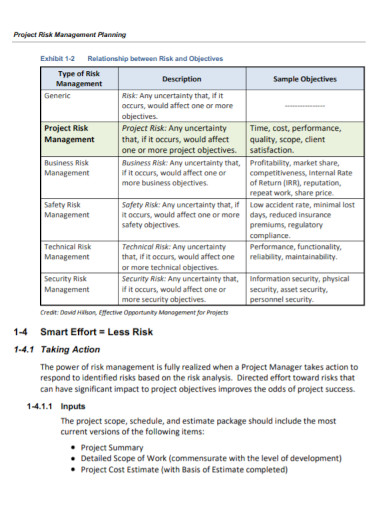 10+ Project Risk Management Plan Examples [ Construction, Research ...