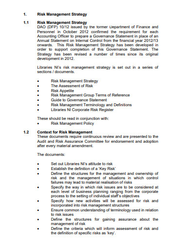 Risk Management Strategy - 10+ Examples, Format, Pdf | Examples
